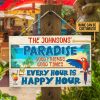 Beach Parrot Paradise Happy Hour, Beach House, Outdoor Bar Decor ...