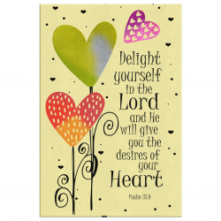 Delight Yourself In The Lord Psalm 37:4 Canvas | Bible Verse Wall Art ...