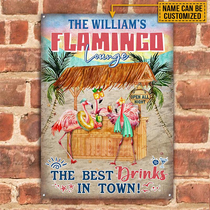 Flamingo Lounge The Best Drinks In Town Custom Classic Metal Signs ...