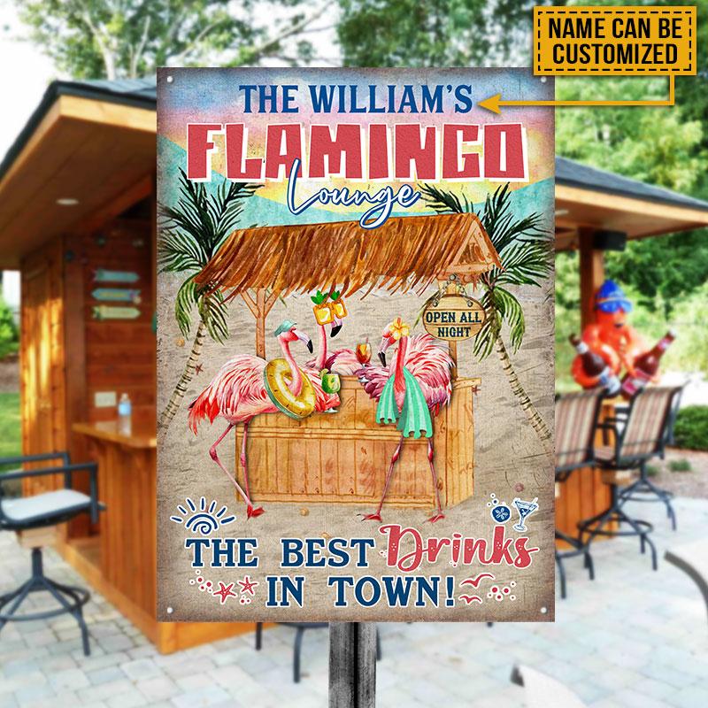Flamingo Lounge The Best Drinks In Town Custom Classic Metal Signs ...