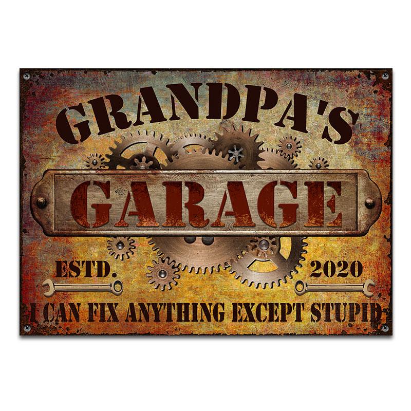 Garage I Can Fix Anything - Personalized Custom Classic Metal Signs ...