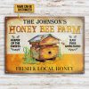 Personalized Bee Fresh Local Honey Customized Classic Metal Signs ...