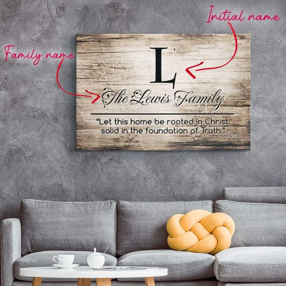 Personalized Family Name Wall Art Let This Home Be Rooted In Christ