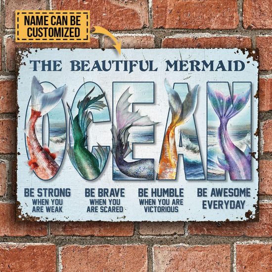 Personalized Mermaid No Pirates Customized Classic Metal Signs ...
