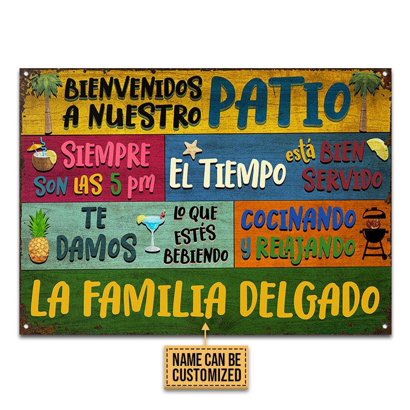 Spanish Patio Welcome Grillin And Chillin Custom Classic Metal Signs ...