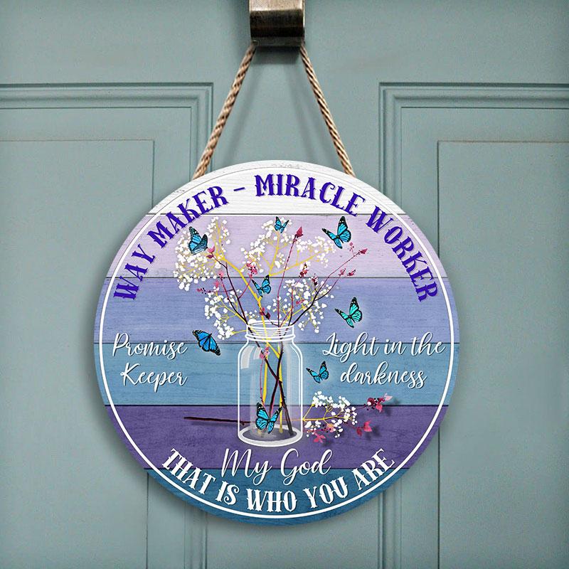 Way Maker Miracle Worker - Christianity Family - Custom Wood Circle ...