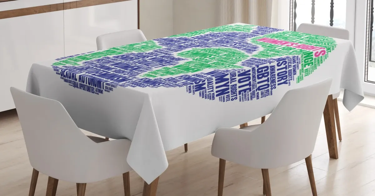 Equality Around World 3d Printed Tablecloth Table Decor Teehall