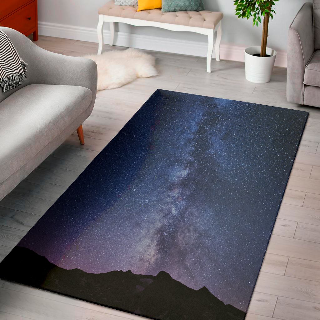 Stars Night Milky Way Print Area Rug Floor Decor - Teehall - Live ...