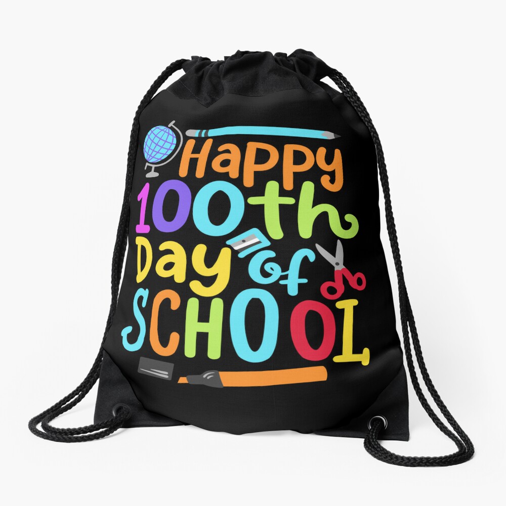 100Th Day Of School Happy 100Th Day Drawstring Bag DSB856 - Teehall ...